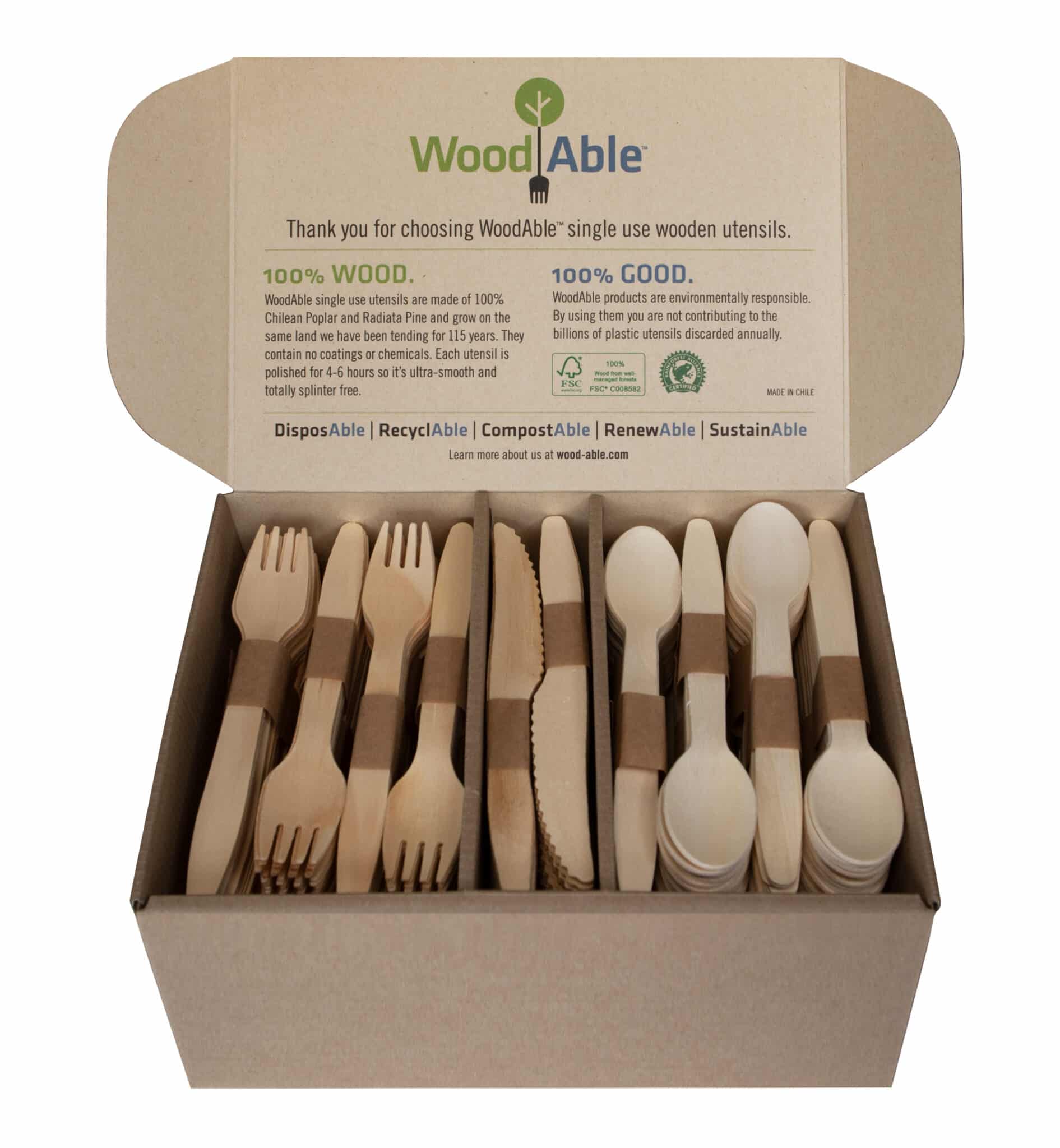 Home | WoodAble Disposable Wooden Cutlery